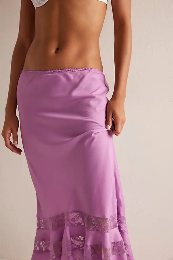 Free People Long Lost Lover Maxi Slip Skirt - Butterfly Tree