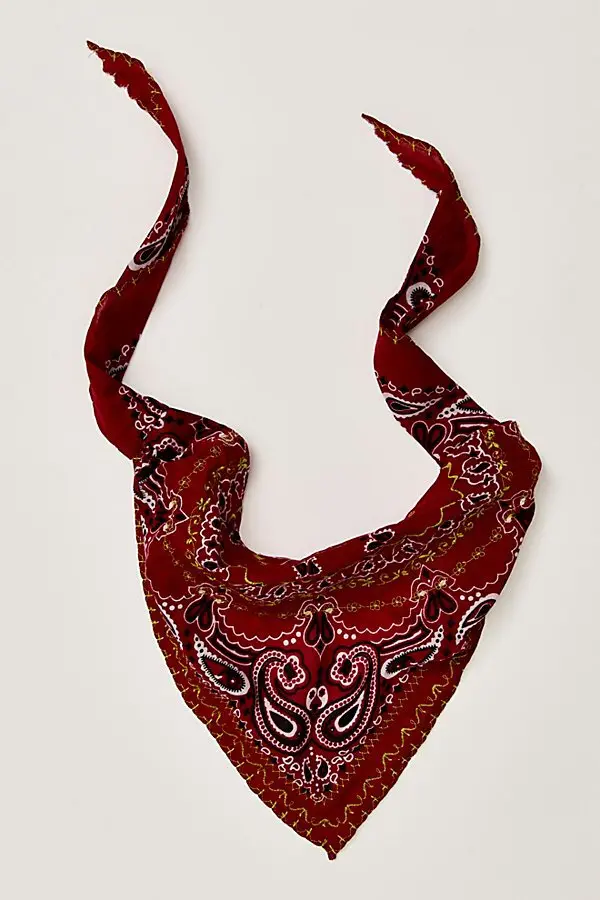 CURRIED MYRRH Freebird Hair Scarf - Burgundy
