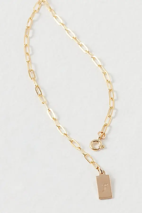 OXB JEWELRY Monogrammed Convertible Chain - Gold F