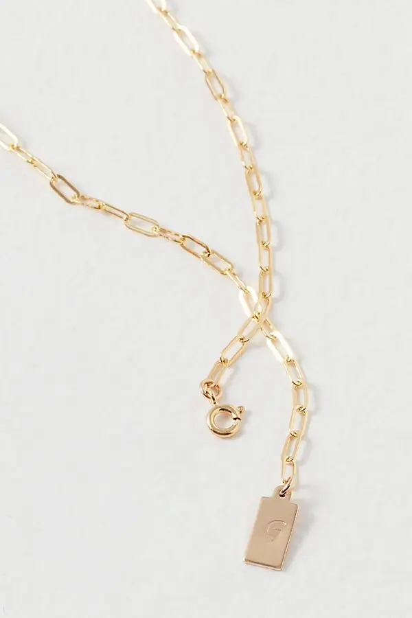 OXB JEWELRY Monogrammed Convertible Chain - Gold G