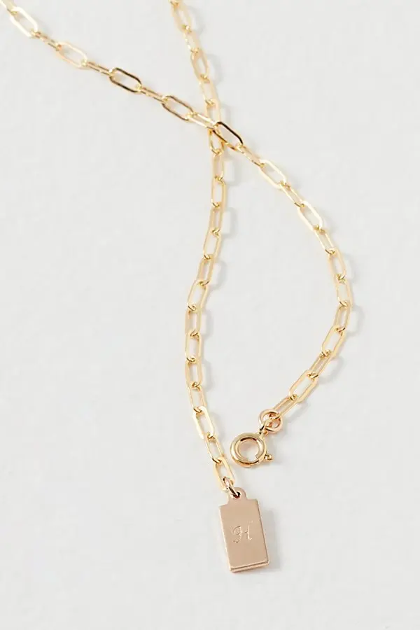 OXB JEWELRY Monogrammed Convertible Chain - Gold H