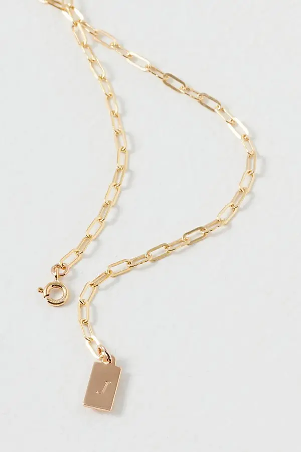 OXB JEWELRY Monogrammed Convertible Chain - Gold J