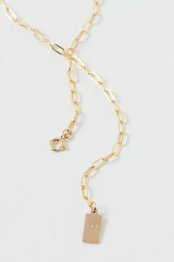 OXB JEWELRY Monogrammed Convertible Chain - Gold M