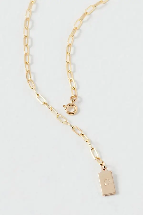 OXB JEWELRY Monogrammed Convertible Chain - Gold O