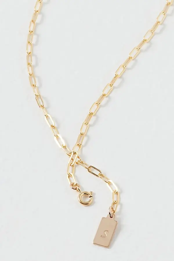 OXB JEWELRY Monogrammed Convertible Chain - Gold S