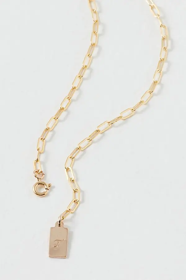 OXB JEWELRY Monogrammed Convertible Chain - Gold T