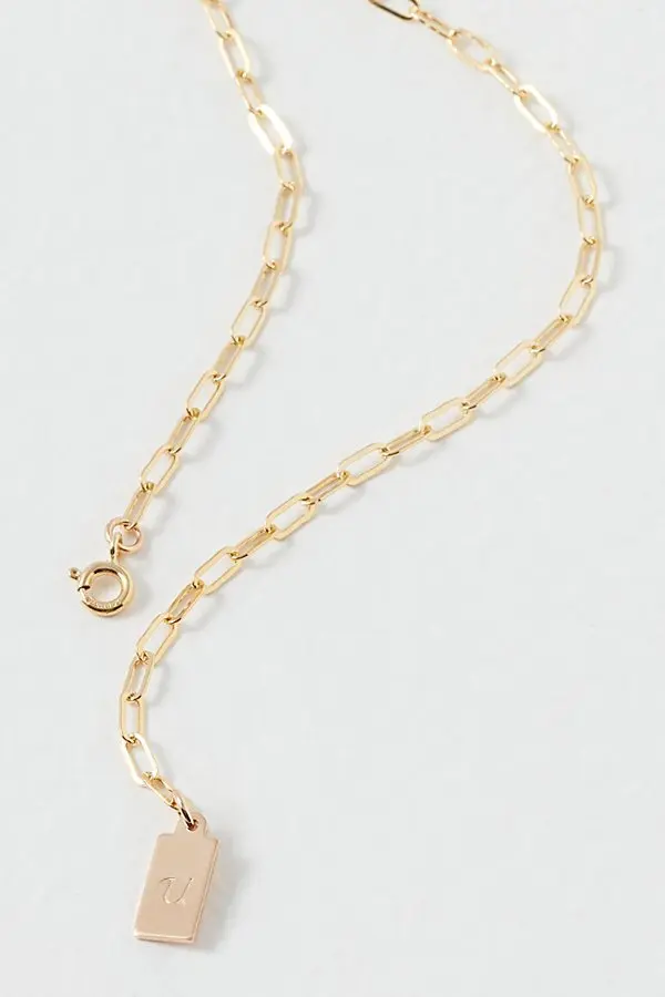 OXB JEWELRY Monogrammed Convertible Chain - Gold U