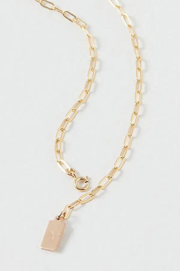 OXB JEWELRY Monogrammed Convertible Chain - Gold V