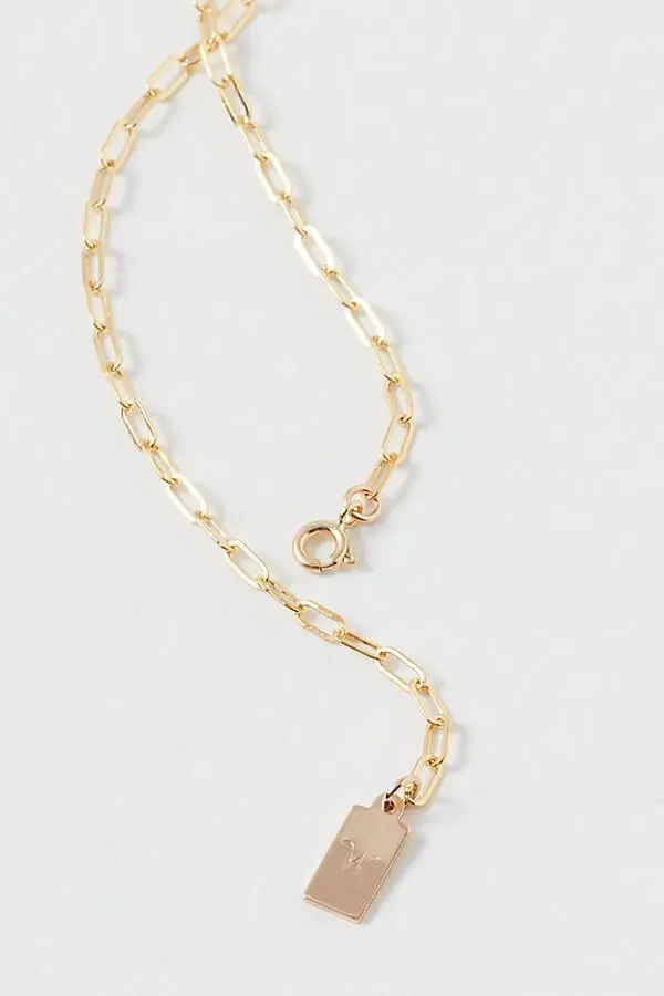 OXB JEWELRY Monogrammed Convertible Chain - Gold W