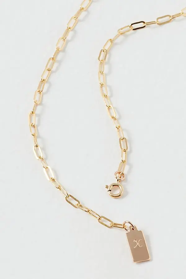 OXB JEWELRY Monogrammed Convertible Chain - Gold X