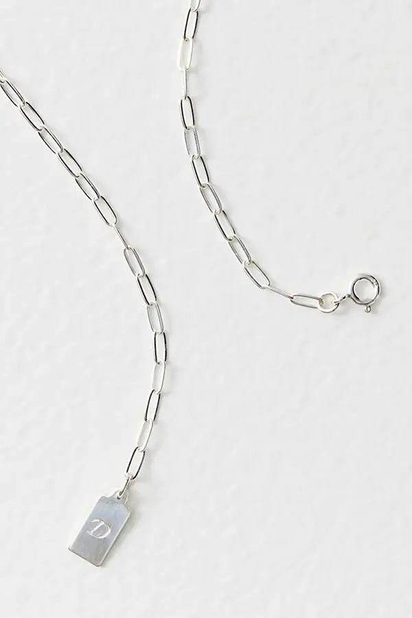 OXB JEWELRY Monogrammed Convertible Chain - Silver D