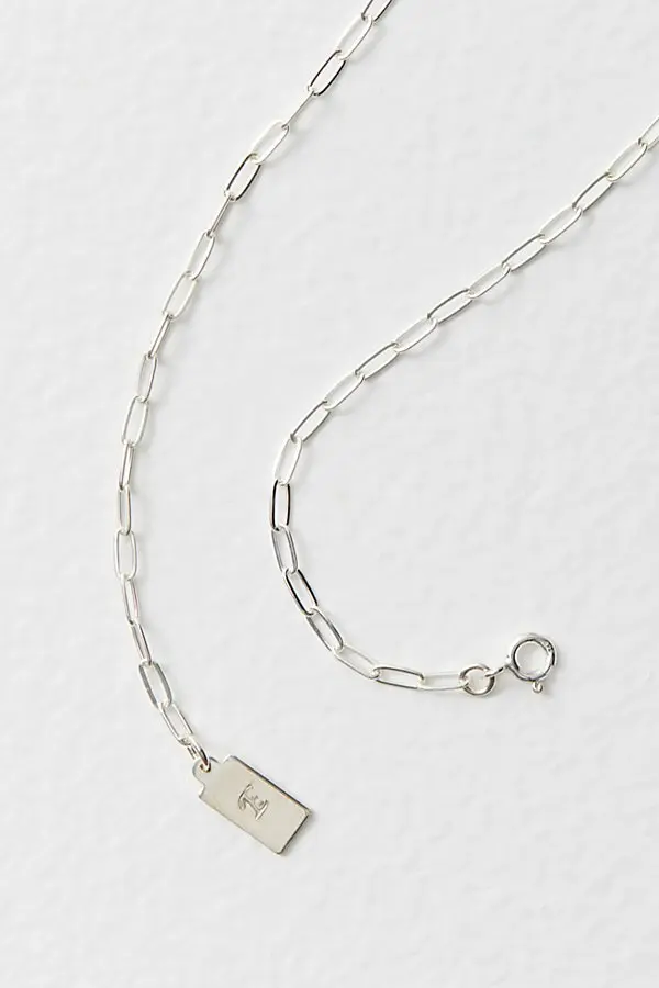 OXB JEWELRY Monogrammed Convertible Chain - Silver E