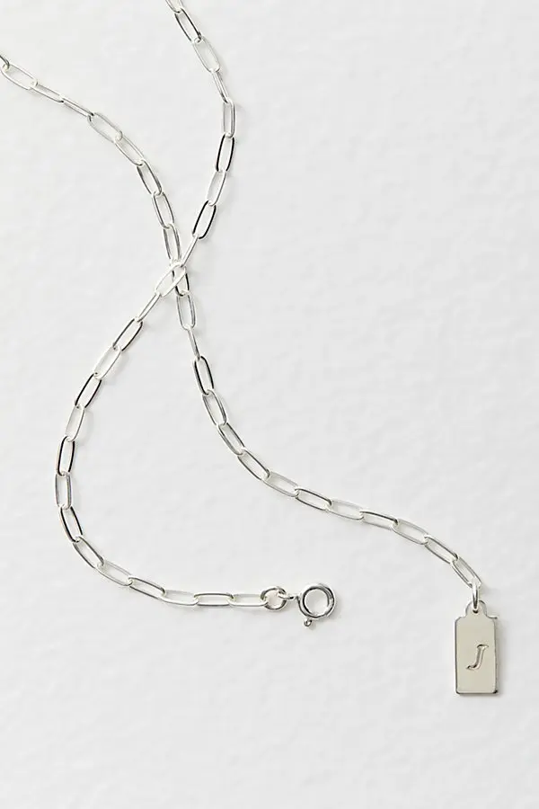 OXB JEWELRY Monogrammed Convertible Chain - Silver J