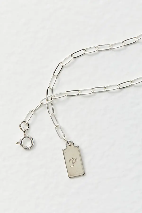 OXB JEWELRY Monogrammed Convertible Chain - Silver P