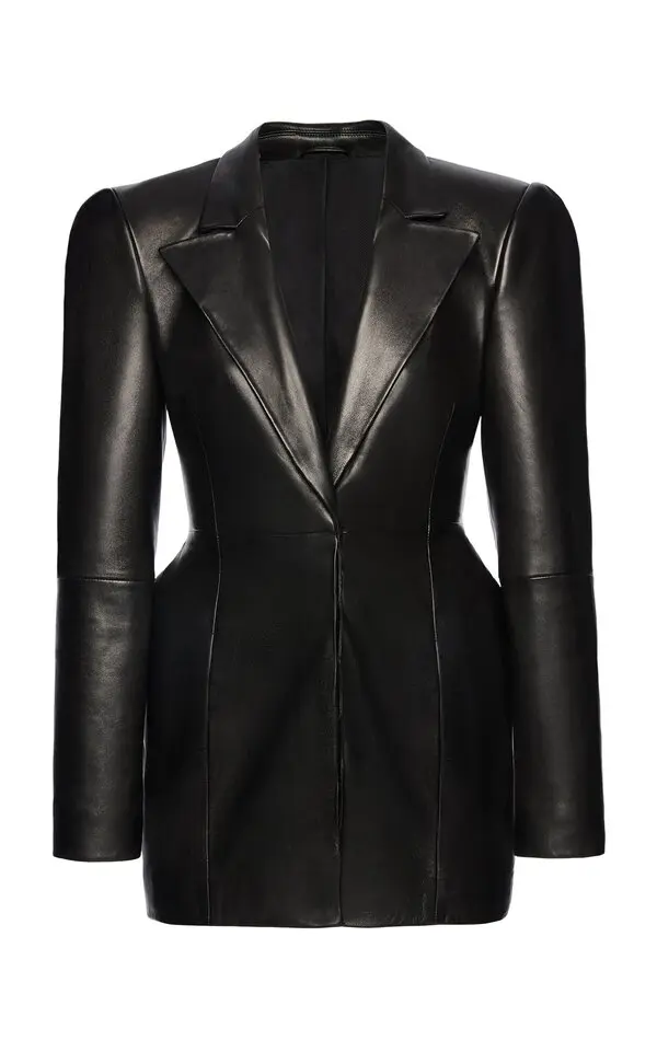 Magda Butrym Tailored Leather Blazer