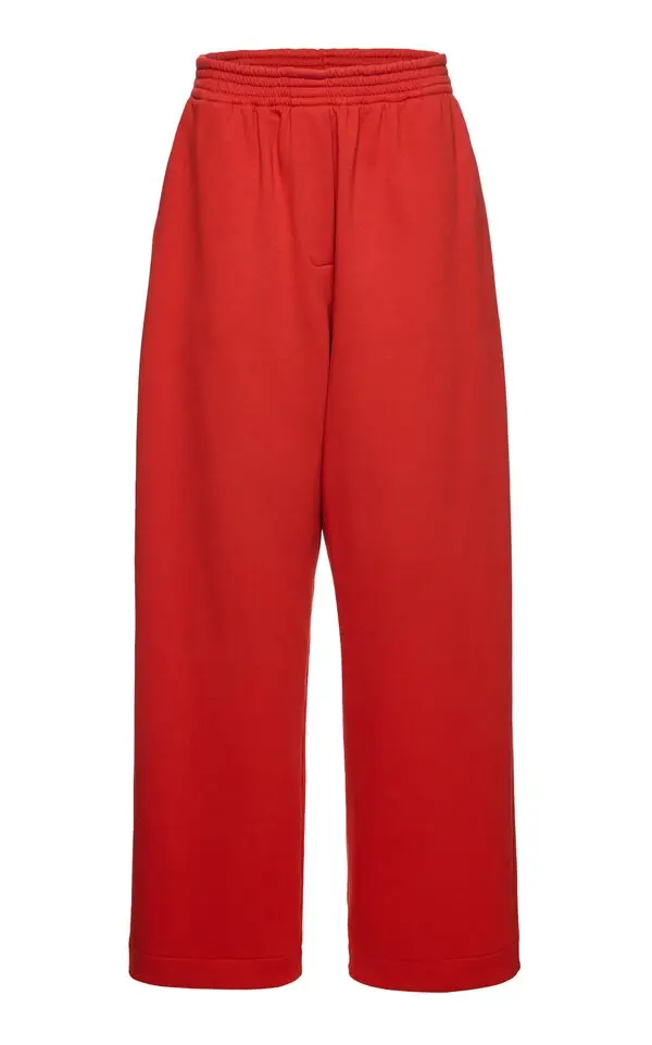 Magda Butrym Oversized Cotton-blend Sweatpants - Red