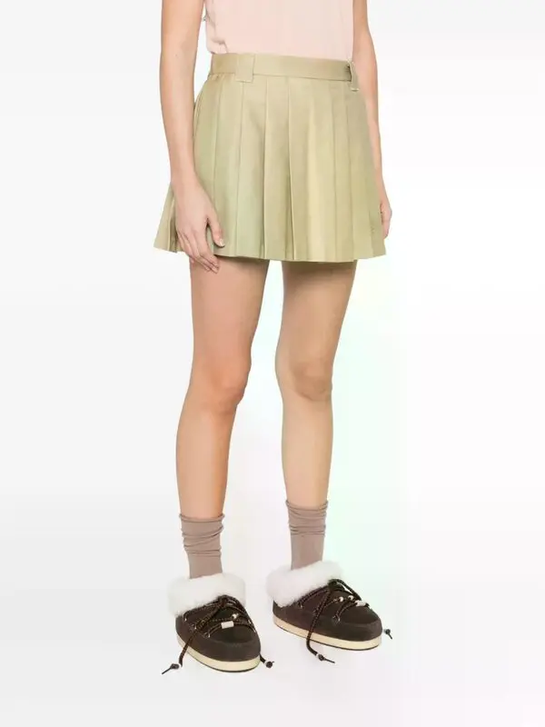 Moncler Pleated Logo Mini Skirt