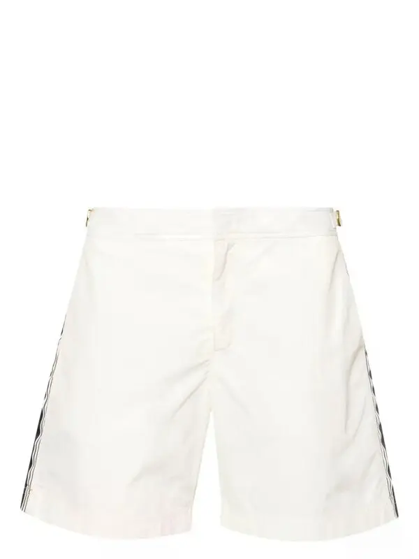 Orlebar Brown Bulldog Border Tape Swim Shorts - White