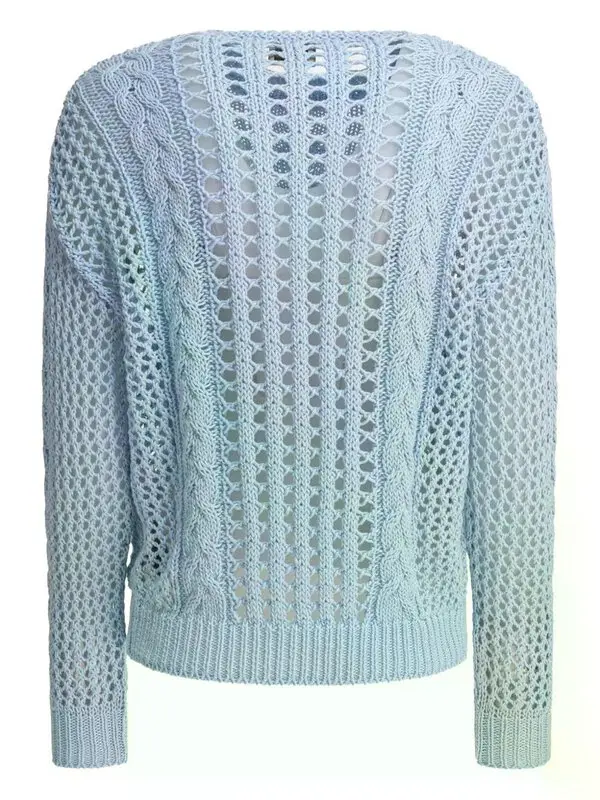 RAKKI Cable-knit Eyelet-detail Sweater