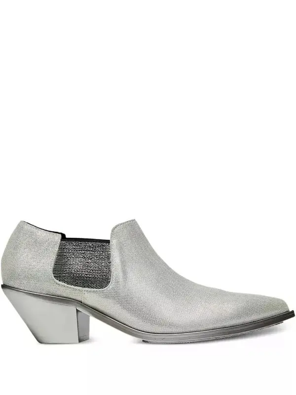 Junya Watanabe Metallic-effect Pointed-toe Chelsea Boots