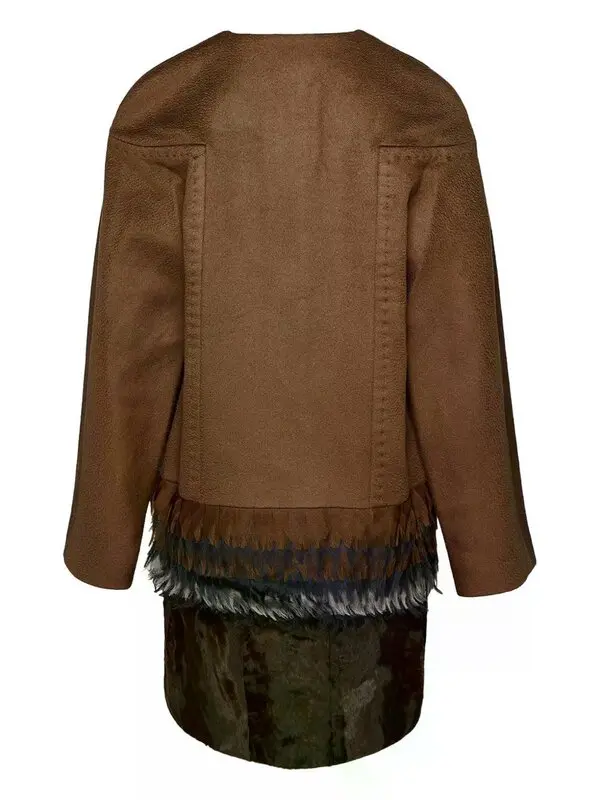 Carolina Herrera Feather-trimmed Coat