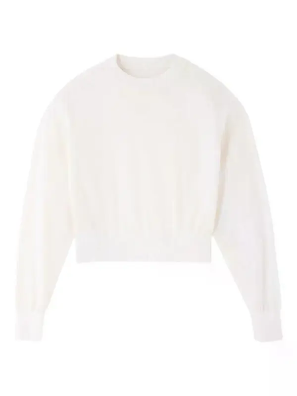 Jacquemus Embroidered Cropped Sweater - White