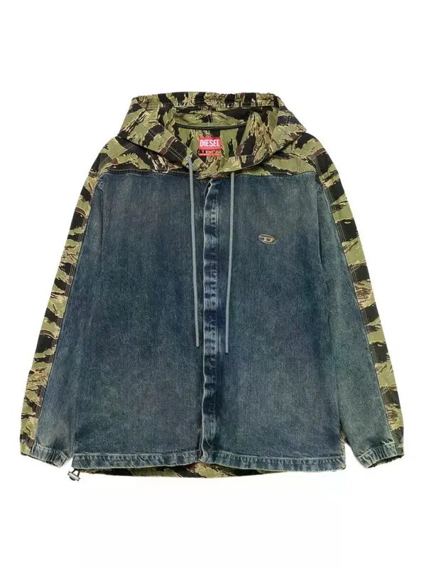DIESEL® Camouflage-panel Denim Jacket - Green