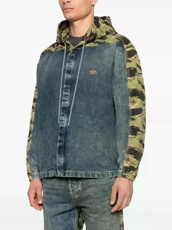 DIESEL® Camouflage-panel Denim Jacket - Green