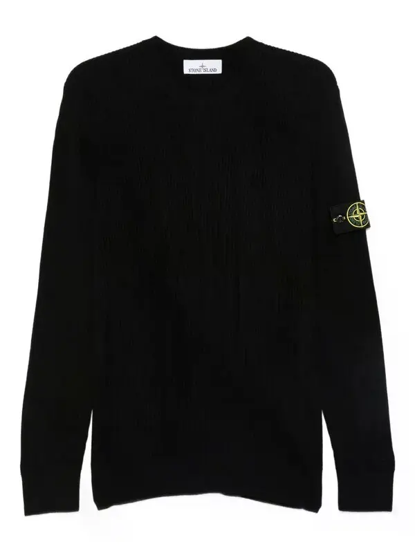 Stone Island Ribbed-knit Logo-patch Sweater