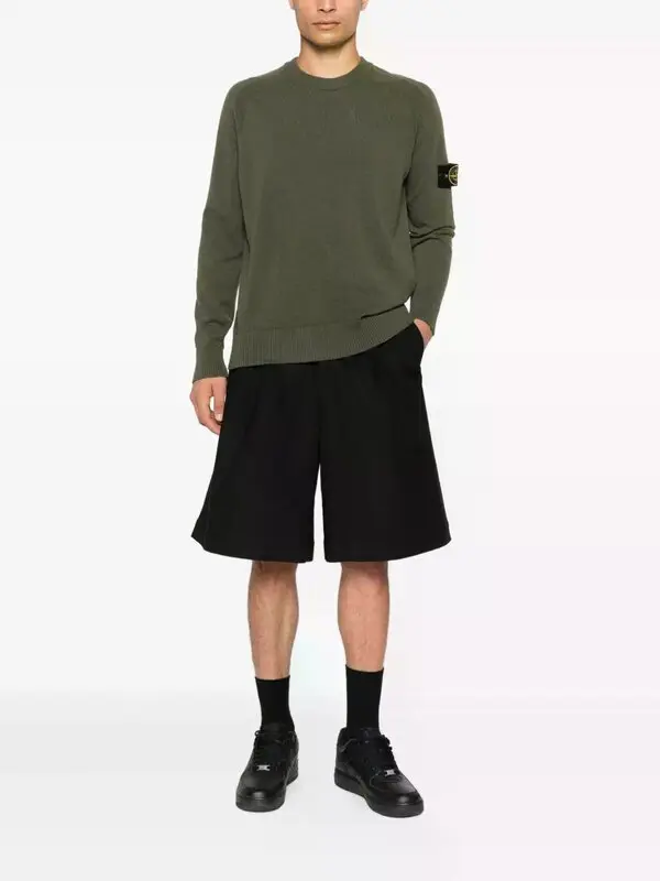 Stone Island Raglan-sleeves Wool Sweater