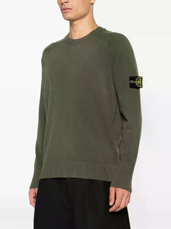 Stone Island Raglan-sleeves Wool Sweater