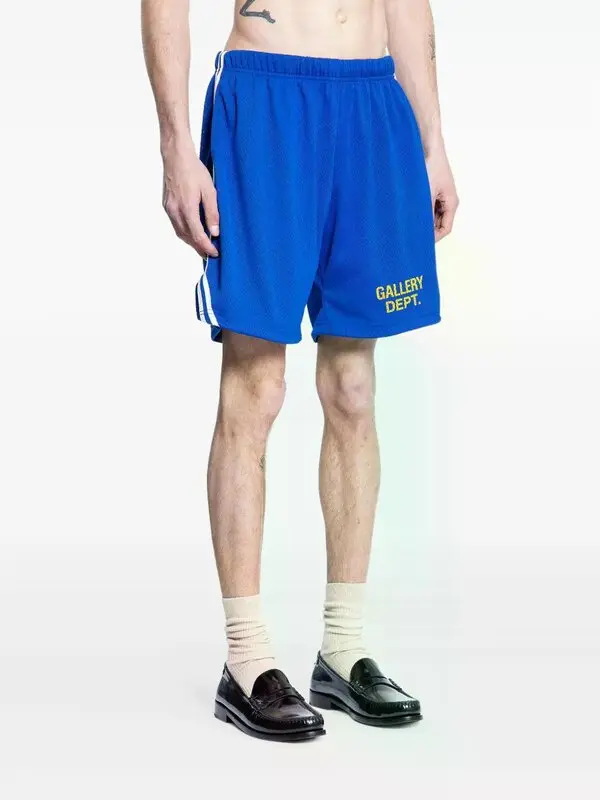 GALLERY DEPT. Venice Stripe-detail Mesh Shorts - Blue