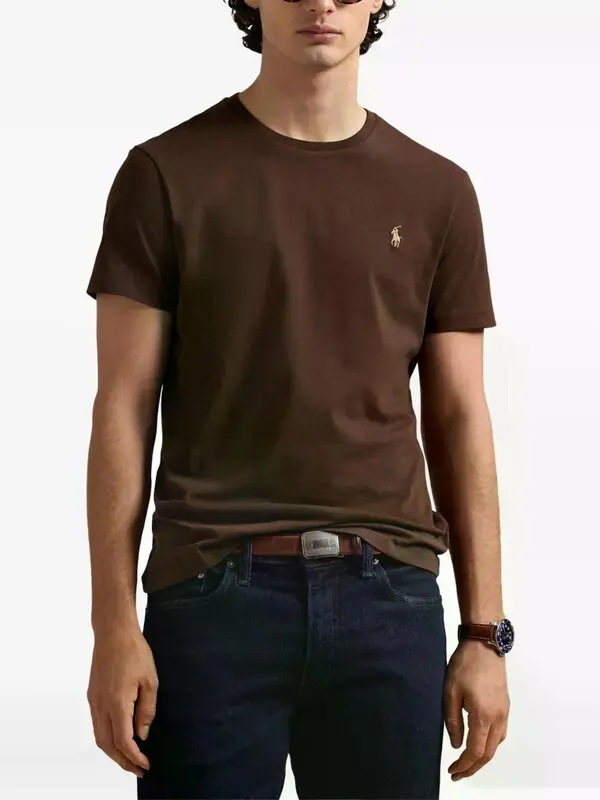 Polo Ralph Lauren Logo-embroidered T-shirt - Brown