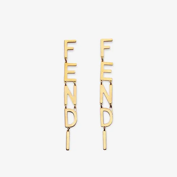 Fendi Graphy Drop Earrings - Gold