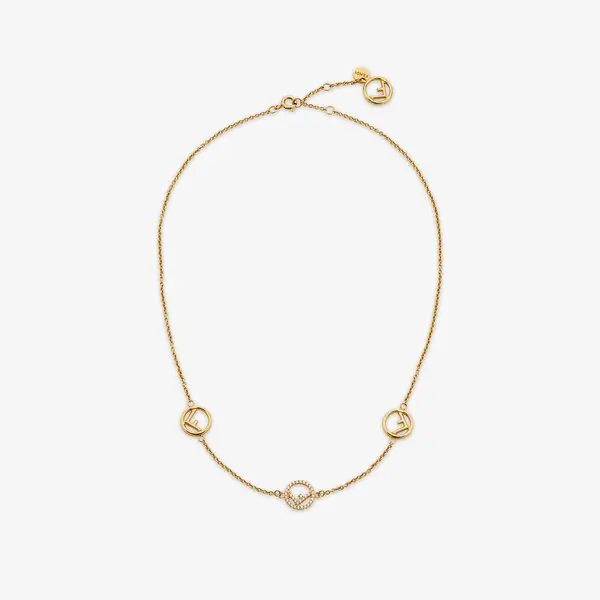Fendi F Is Necklace - Gold