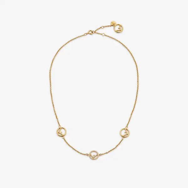 Fendi F Is Necklace - Gold