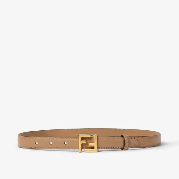 Fendi Ff Studded Leather Belt - Brown