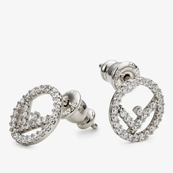 Fendi F Is Stud Earrings - Silver