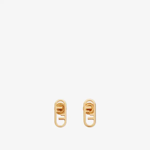 Fendi O'lock Stud Earrings - Gold