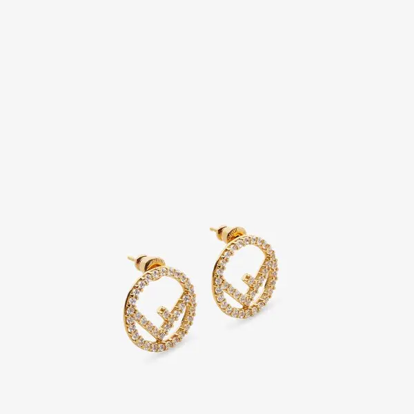 Fendi F Is Earrings - Gold