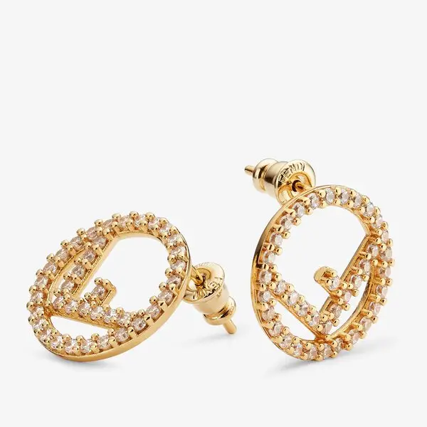 Fendi F Is Earrings - Gold