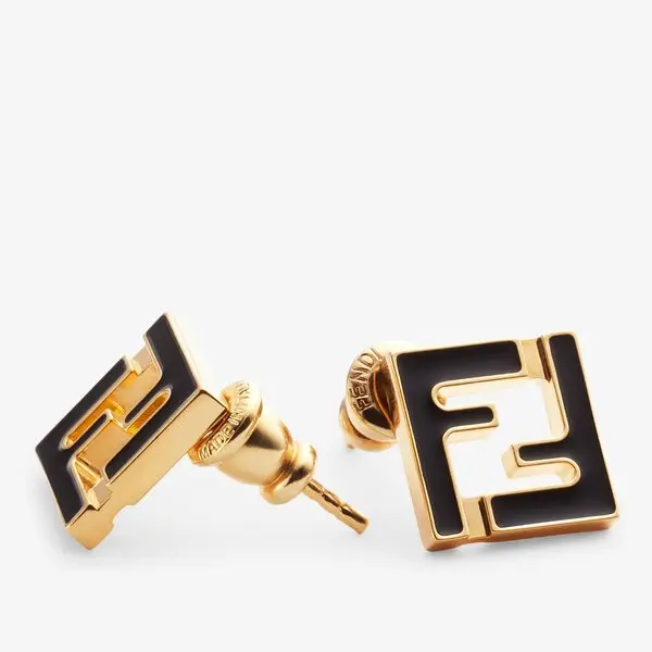 Fendi Forever Ff Motif Earrings - Black