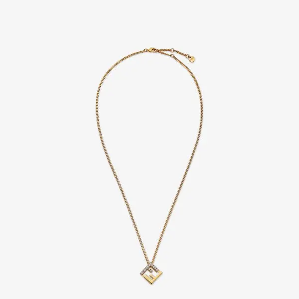 Fendi Forever Ff Pendant Necklace - Gold