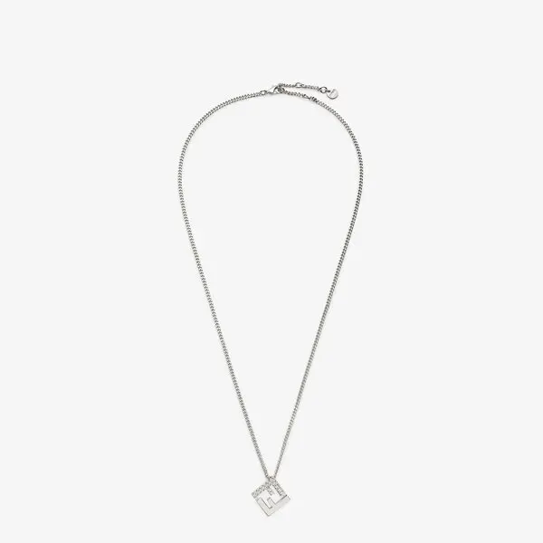 Fendi Forever Ff Pendant Necklace - Silver