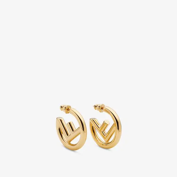 Fendi F Is Earrings - Gold