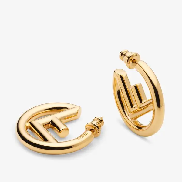 Fendi F Is Earrings - Gold