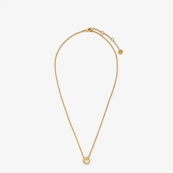 Fendi F Is Necklace - Gold