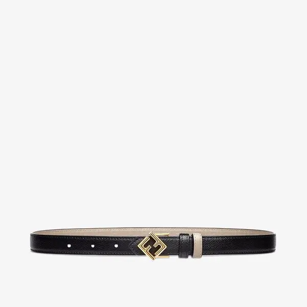 Fendi Ff Diamonds Reversible Belt - Beige