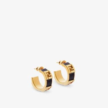 Fendi Forever Hoop Earrings - Black