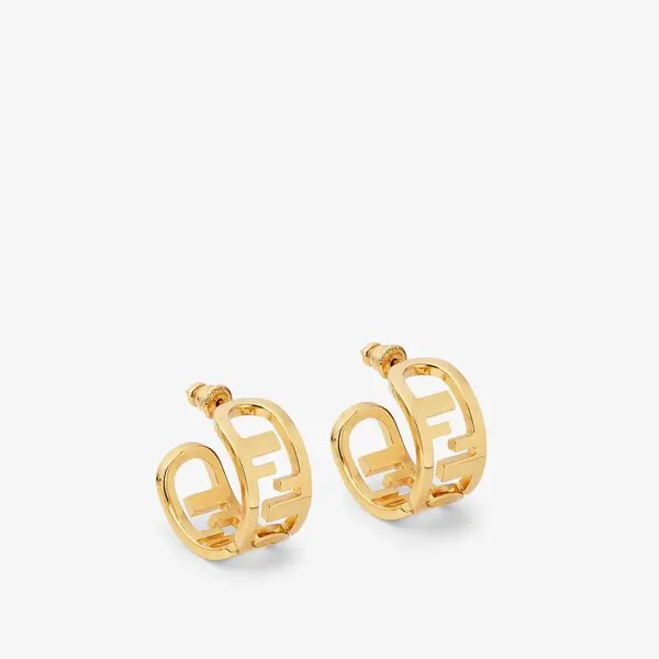 Fendi O'lock Hoop Earrings - Gold